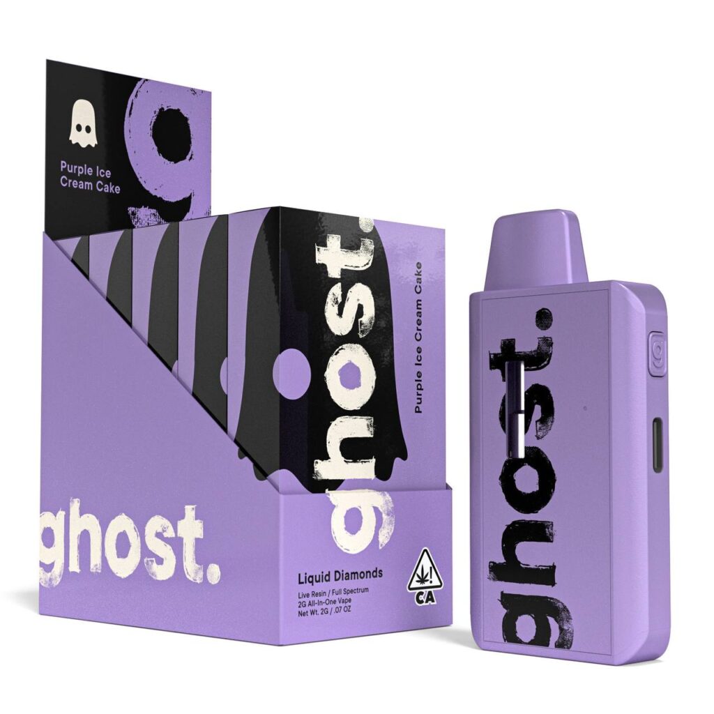 Ghost Disposable Purple Ice Cream Cake -Liquid Diamonds + Live