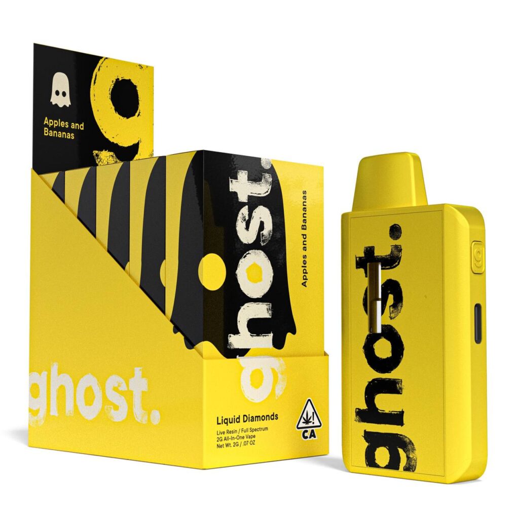 Ghost Disposable Apples and Bananas- Liquid Diamonds + Live Re