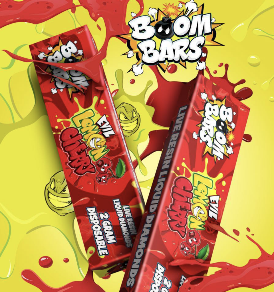Boom Bars Disposable Evil Lemon Cherry - 2Gram Live Resin + Liqu