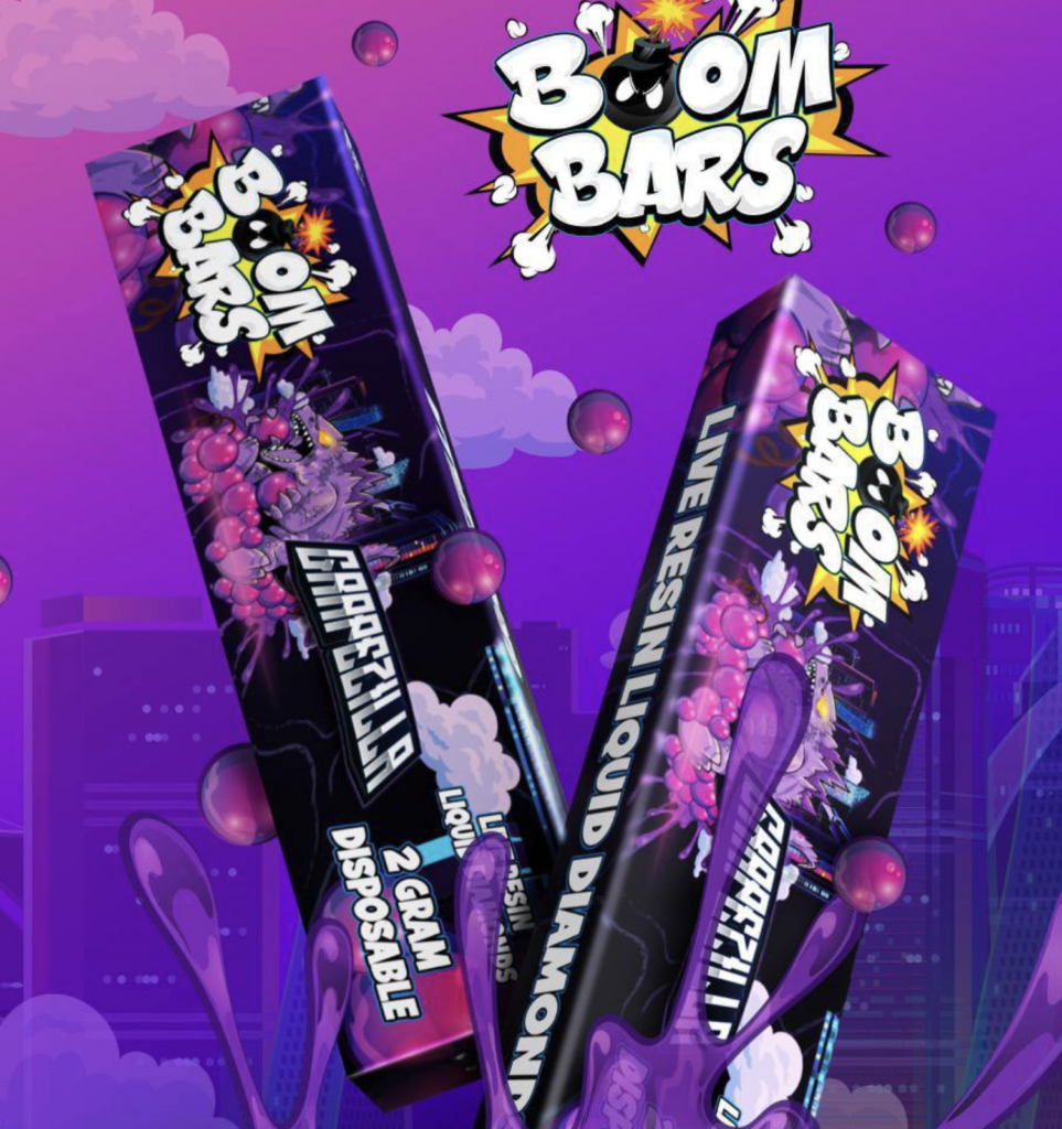 Boom Bars Disposable Grapezilla - 2Gram Live Resin + Liquid Dimo
