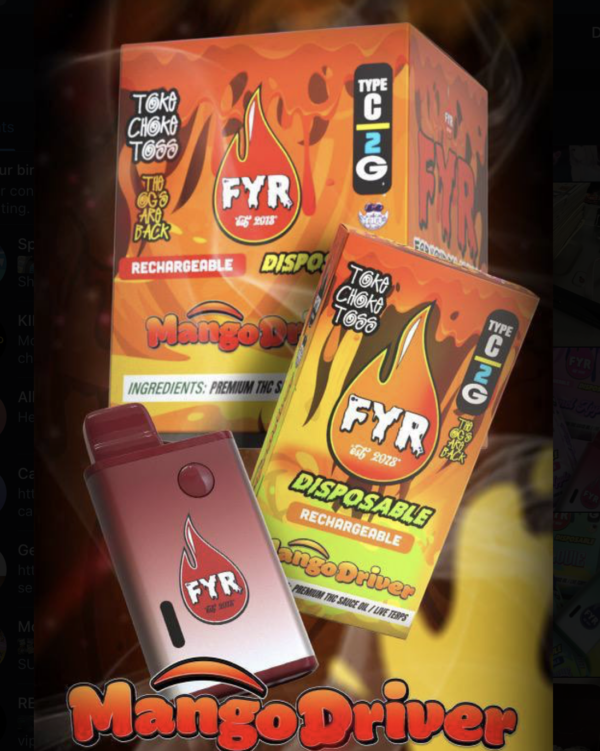 Fyr Disposable Mango Driver - Disposable Brand