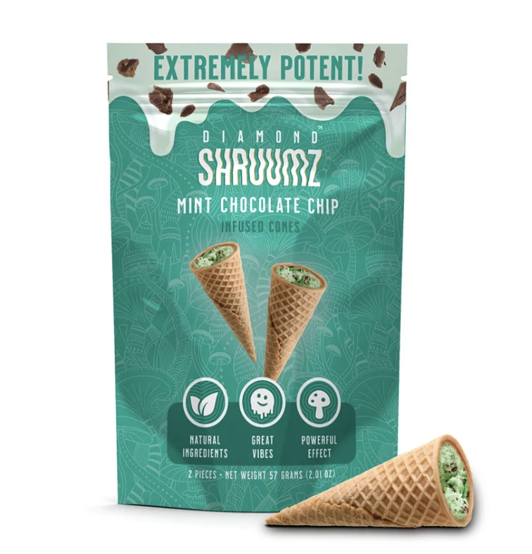 Diamond Shruumz Mint Chocolate Chip Cones - Disposable Brand